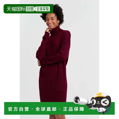 自营chinti & parkerClaret Wool-Cashmere Mini Rollneck Dress