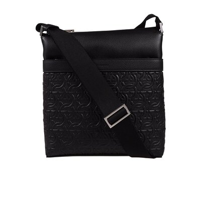 Salvatore Ferragamo Gancini 徽标斜挎包 241484