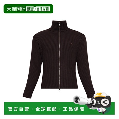 香港直邮COURREGES 男士针织衫 326MGI055FI00850BURNTRED开衫