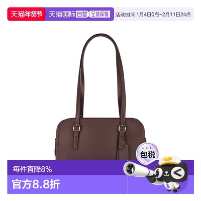 香港直邮COACH 专柜款Swing Zip女士皮质单肩手提包长柄复古保龄C