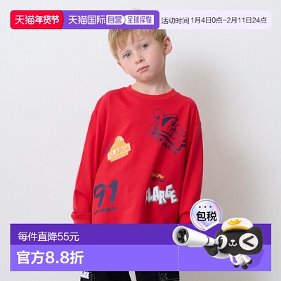 日本直邮XLARGE KIDS 全印花长袖T恤
