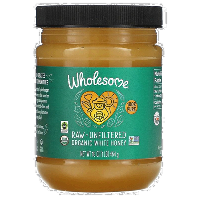 香港直发Wholesome有机白蜂蜜454g营养有机纯天然未加工未过滤