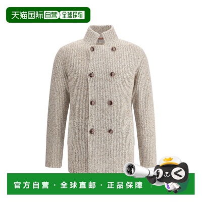 1h可退香港直邮Brunello Cucinelli 双排扣开衫 MRI55501高领羊绒