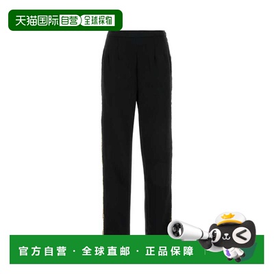 香港直邮Bode 女士 黑色绉纱裤子 WRS25BT048BLKCR女装休闲裤