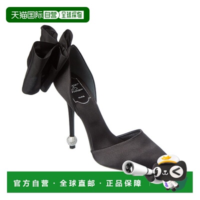 自营Roger Vivier D'orsay Papillon缎面高跟鞋-黑色 美国奥莱直