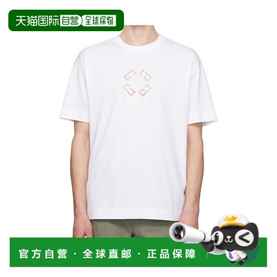 香港直邮GIVENCHY 男士T恤 BM71MGG213100 SS2025 白色