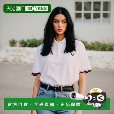 日本直邮Fred Perry 衬衫女式衬衫 Fred Perry 衬衫 Polo 衫珠地