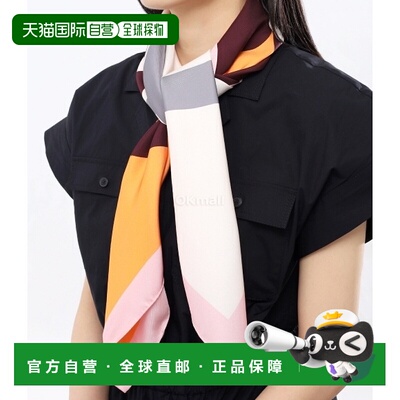 韩国直邮TORY BURCH 拼色LOGO真丝方巾 (160517-800) 围巾