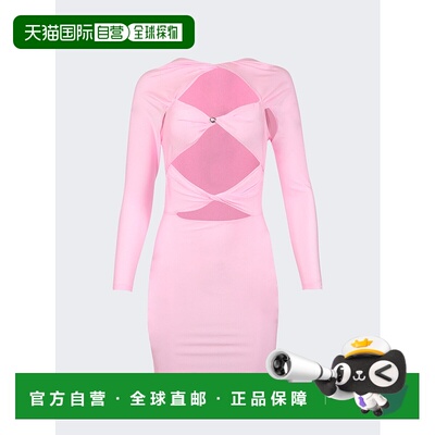 自营coperni镂空针织连衣裙-浅粉色 新款 美国奥莱直发包臀裙