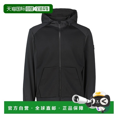 自营 Hugo Boss 男式 Steele 206 轻质连帽夹克，黑色 - 黑色 美