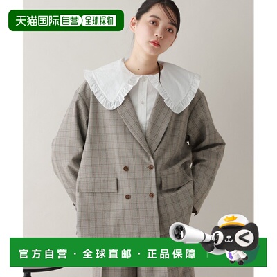 1h可退 日本直邮RAGEBLUE女士宽松双排扣西装外套 套装可搭 64019