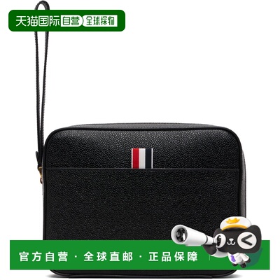 1h可退 香港直邮Thom Browne 汤姆 布朗 男士 黑色手拿包 MAC067A