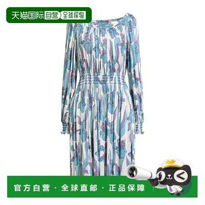 1h可退 香港直邮moschino 女士 中长连衣裙 blue蓝色 舒适时尚