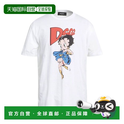 1h可退 香港直邮Dsquared2 二次方 男士 T恤 white白色 舒适时尚