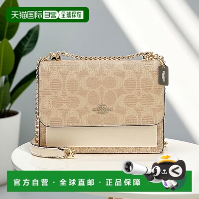 香港直邮Coach蔻驰 女包 奥莱款迷你女士PVC配皮单肩斜挎包CW206I