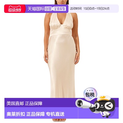 自营Shona Joy La Lune Plunged Halter Midi Dress - white 美国
