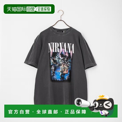 日本直邮GOOD ROCK SPEED 男士 纯棉NIRVANA联名印花T恤 INTN-067