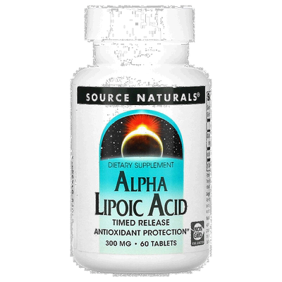 香港直发Source naturals硫辛酸缓释片营养膳食补充60片女性控制