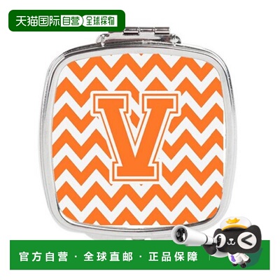 自营Carolines Treasures CJ1046-VSCM 字母 V 雪佛龙橙色和正品