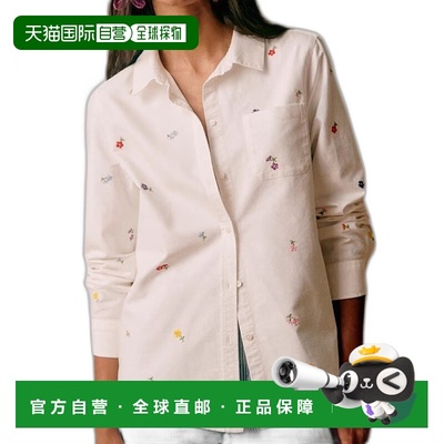 自营欧洲直邮Sezane 23新款 女士多色花刺绣TOMBOY有机棉长袖白衬