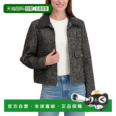 自营Laundry by Shelli Segal Herringbone Jacket - black 美国
