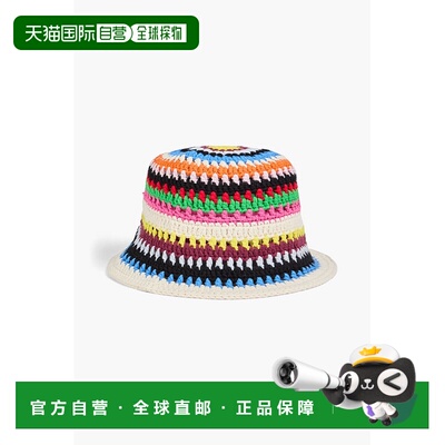 香港直邮GANNI 甘尼 女士 钩花棉渔夫帽 A71892607999MULTICOLOUR