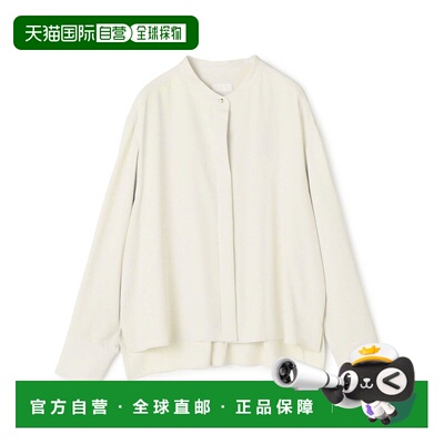 BALLSEY 女装 宽松box版型垂感乔其纱 blouse半高领设计小金扣 11