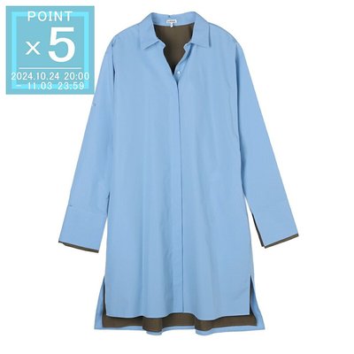 LOEWE/罗意威衬衫连衣裙衬衫连衣裙蓝色女士