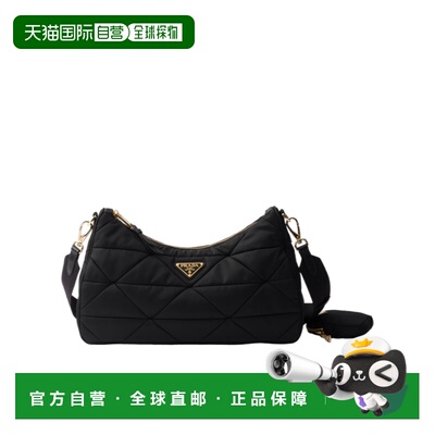 香港直邮PRADA 女士单肩包 1BC232RDJNF0632 CO 黑色 大号Re-Nylo