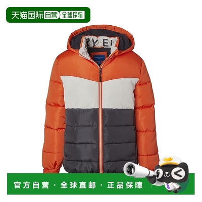 自营Perry Ellis Colorblocked Puffer Jacket - orange 美国奥莱