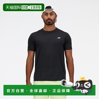 日本直邮 New Balance 运动T恤 黑色 MT41253BK速干