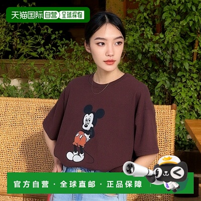 1h可退 日本直邮Mickey Mouse 前后印花短袖T恤 1323248901562