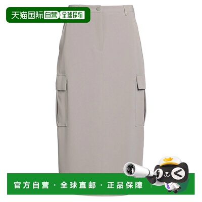 香港直邮潮奢 THEORY 希尔瑞 女士 中长半身裙 brown棕色 舒适时