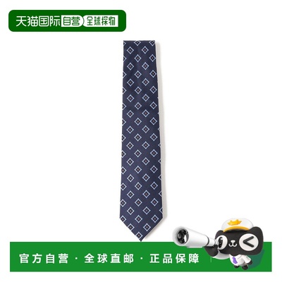 1h可退 日本直邮BEAMS F 男士 真丝 小纹印花 提花方头领带 21553