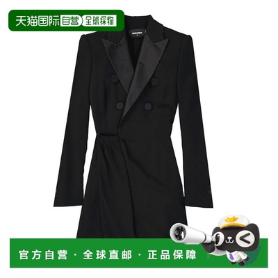 自营Dsquared2 Viscose Cocktail Women's Dress - black 美国奥