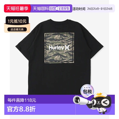 日本直邮Hurley 男女同款 重磅全棉短袖T恤 MCSS261022