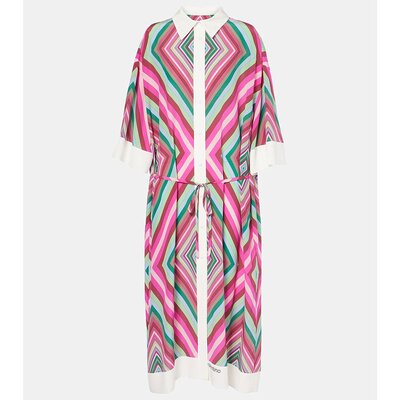 Valentino 华伦天奴 女士 Rhombus 75 真丝衬衫式连衣裙 000276