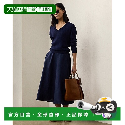 欧洲直邮自营RalphLauren拉夫劳伦 Erica A字裙半身裙伞裙亚麻