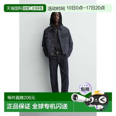 日本直邮Zara牛仔布直筒裤休闲裤