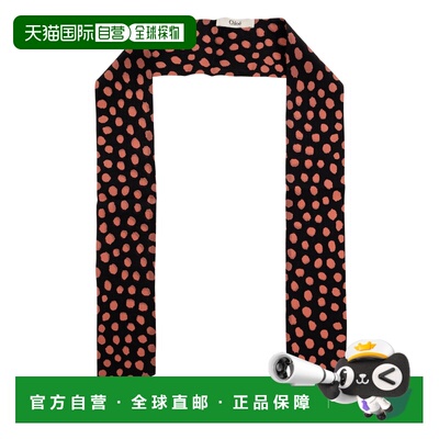香港直邮CHLOÉ 女士围巾 CH26STB08SJC940 SS2026 黑色 Silk scar