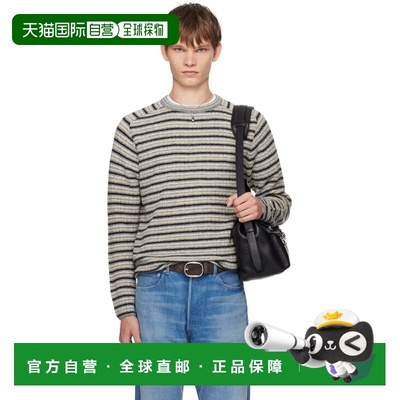 1h可退 香港直邮AURALEE 男士 灰色毛衣 A25AP01SB 舒适时尚羊绒