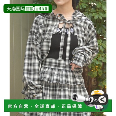 1h可退 日本直邮axes femme 女装 宽松短款连帽衬衫 个性 geek 格