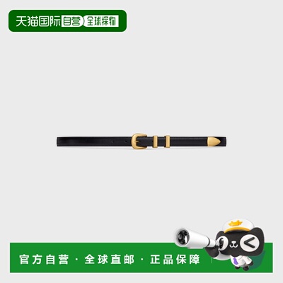 欧洲直邮Celine思琳WESTERN女士腰带纯黑简约45BAE3A01.38NO70