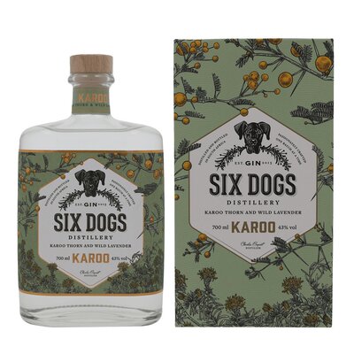欧洲直邮Six Dogs杜松子酒43%700ml南非进口洋酒浓郁顺滑可口