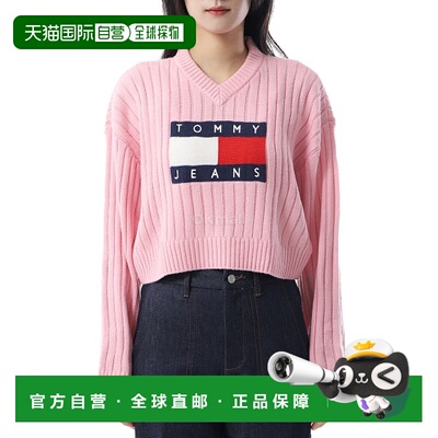 韩国直邮TOMMY HILFIGER TOMMY JEANS V 领中旗毛衣 (DW18528-THA