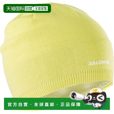 【日本直邮】SALOMON萨洛蒙 滑雪毛线帽 LC12338$ 淡黄羊毛保暖