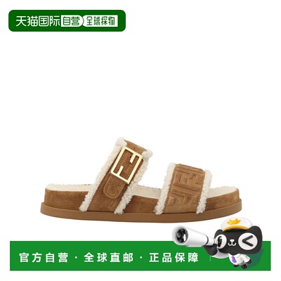 香港直邮FENDI 女士凉鞋 8X8710AY9RF1TOO AW2025 棕色 SLIPPERS