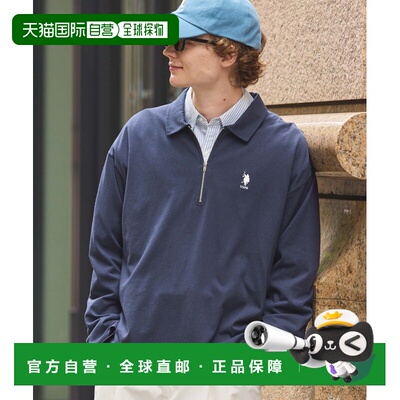 1h可退 日本直邮U.S. POLO ASSN. 男女同款 半拉链 oversize 长袖