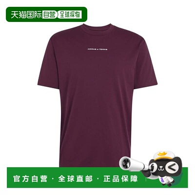 日本直邮adidas 男士 M TENNIS 纽约 T恤 栗色