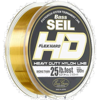 日本直邮Evergreen 尼龙线bass seil FLEX Hard HD 100m 25lb